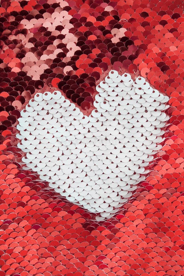Heart shape sequins stock image. Image of sign, decorations - 244530855