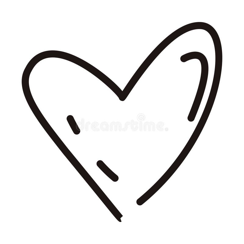Heart Shape Sketch Icon Vector Stock Vector - Illustration of love ...