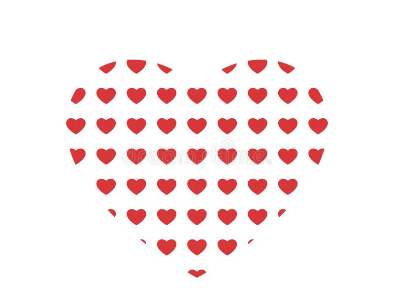 Heart Shape with Small Hearts in it. Love and Romantic Symbol ...
