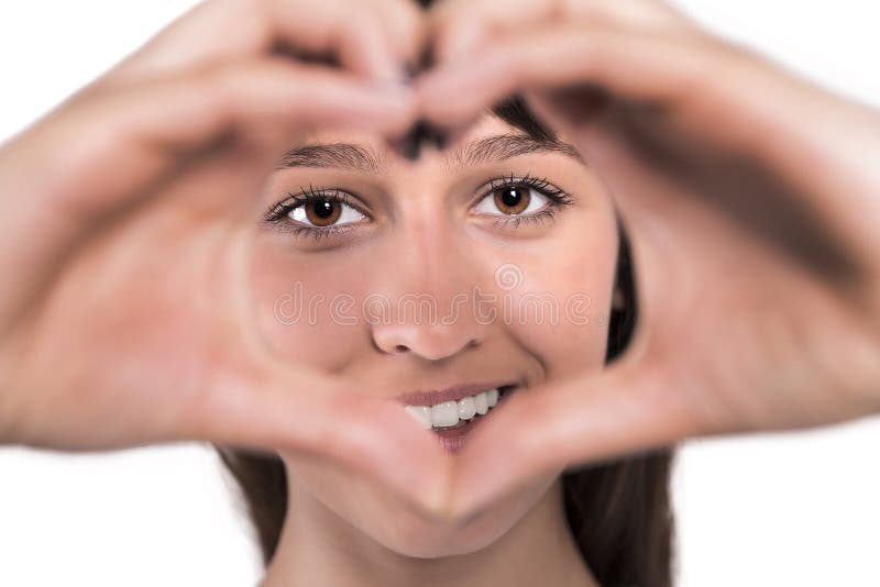 Heart shape stock image. Image of shape, smile, hands - 41467673