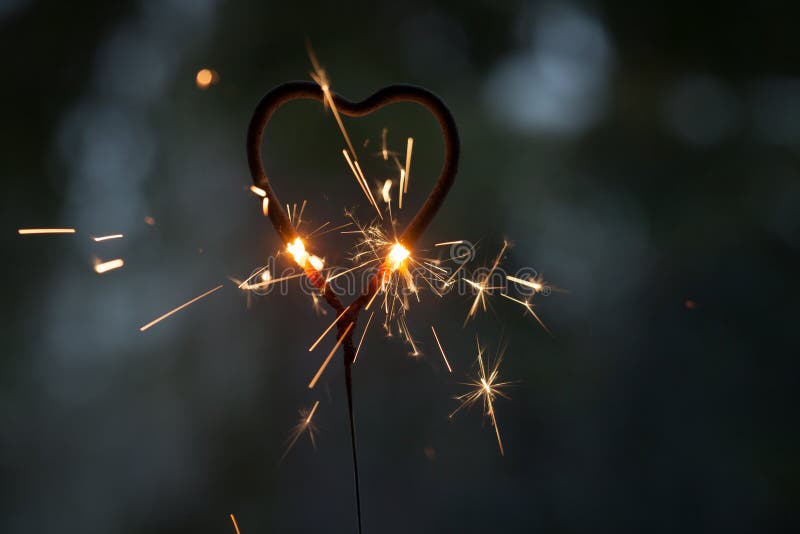 Heart shape sparkler stock image. Image of christmas - 88589255