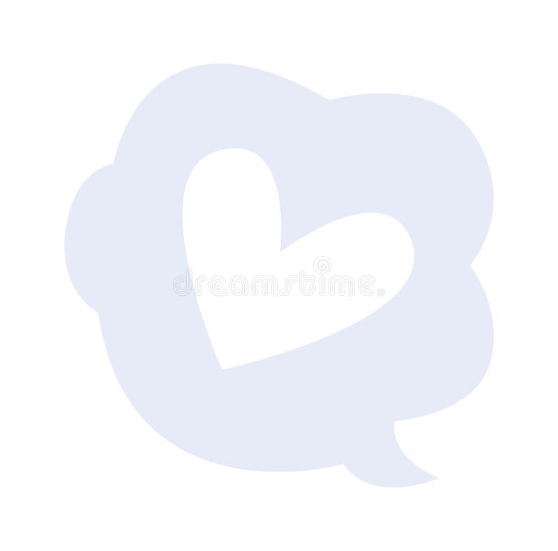 Heart shape Speech Bubble stock vector. Illustration of communication - 272738666
