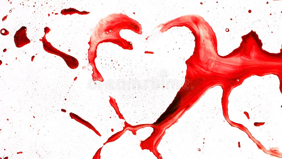 Heart Shape from Splaches and Blobs Stock Photo - Image of drop ...
