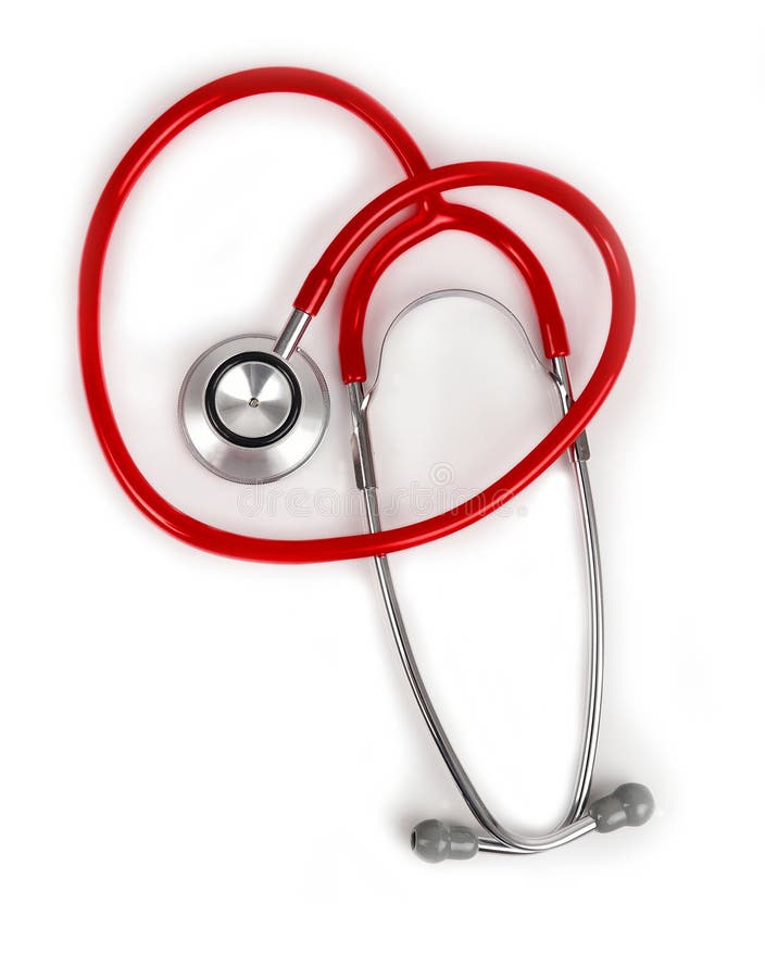 Red stethoscope stock image. Image of stethoscope, heart - 29761435