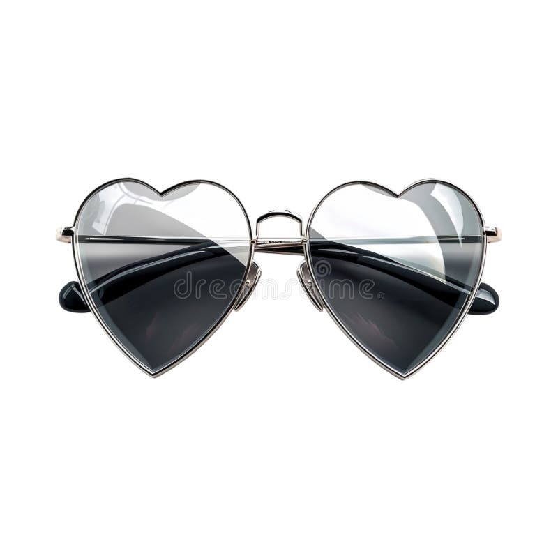 Heart Shape Sun Glasses on Transparent Background - Ai Generated Stock ...
