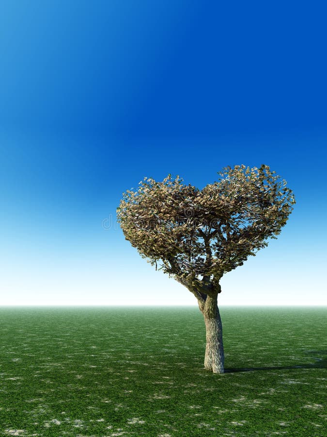 Heart tree stock illustration. Illustration of bush, love - 22930205