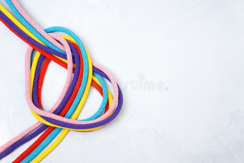 Heart Shape Twisted Multicolored Cords Stock Image - Image of ...