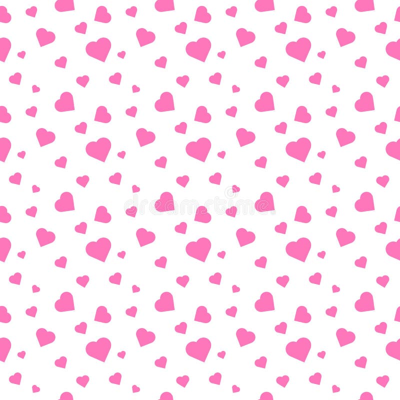 Heart Shape Vector Seamless Pattern Doodle Abstract Background ...