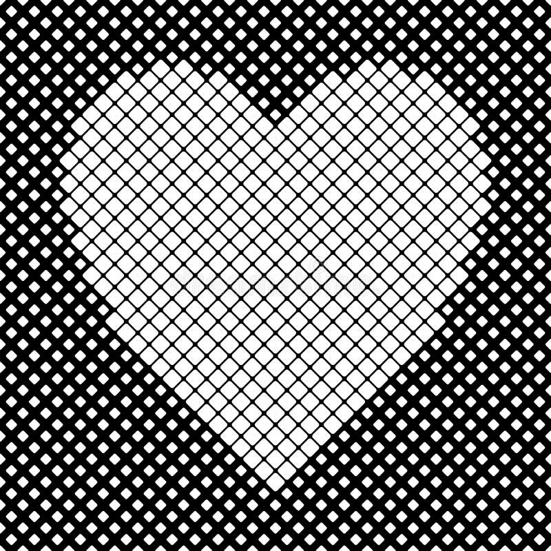 Heart Shaped Background Design from White Diagonal Squares Stock Vector ...