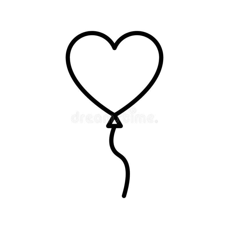 A Heart-shaped Balloon Icon, Representing Love, Affection, or ...