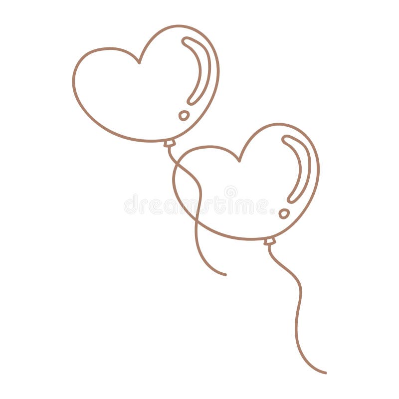 Heart Shaped Balloons. Vector Illustration Decorative Design Stock ...