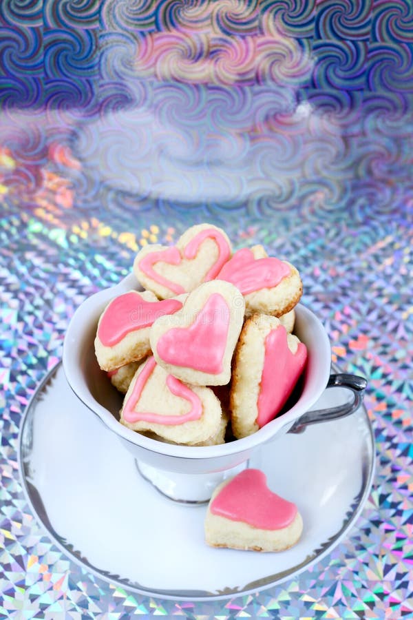 Heart shaped biscuits stock photo. Image of dessert, heart - 27619832