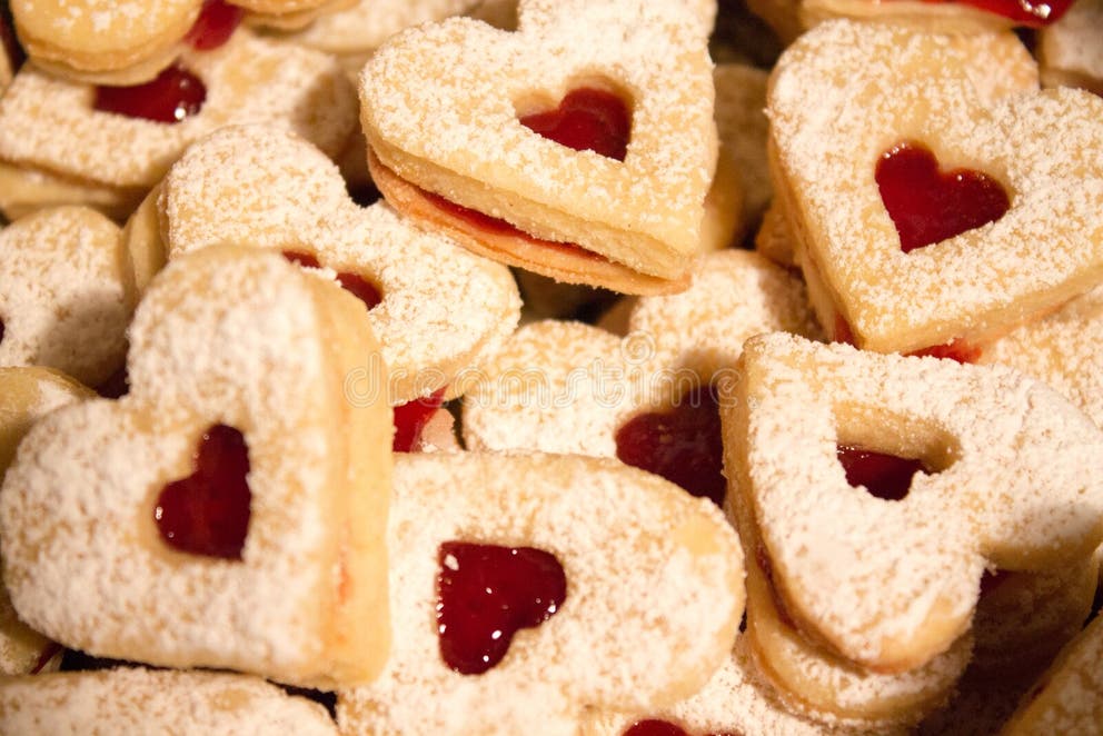Heart shaped biscuits stock image. Image of stack, hearts - 28593123