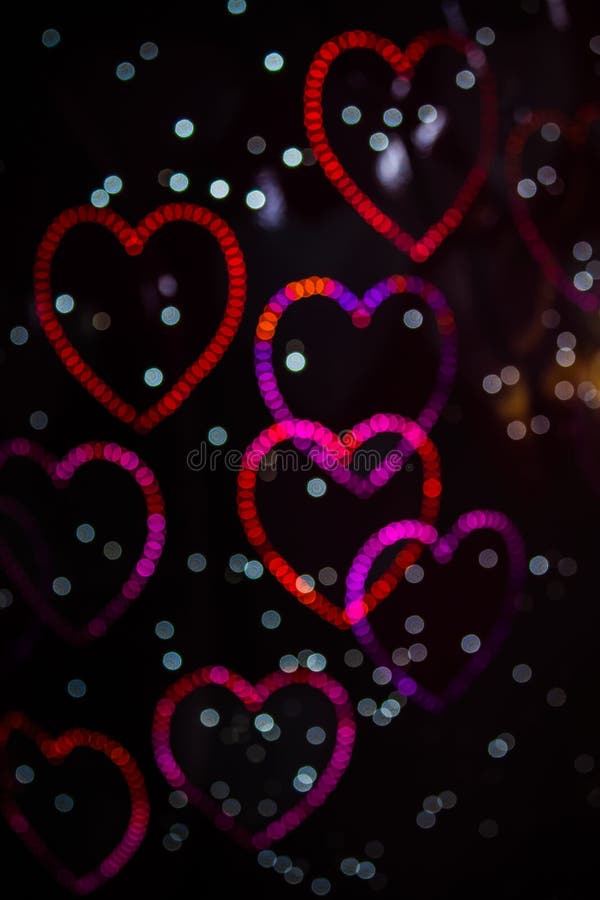 Heart Shaped Bokeh Backgrounds Stock Image - Image of bright, lights ...
