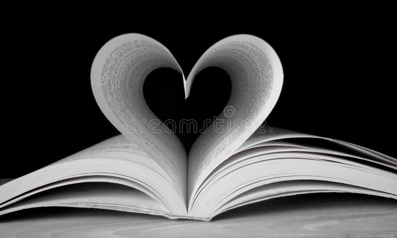Heart shaped Book stock image. Image of text, love, paperback - 10339191