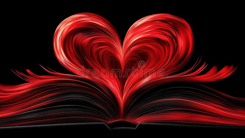 Heart Shaped Book Design stock photo. Image of flowing - 357157536