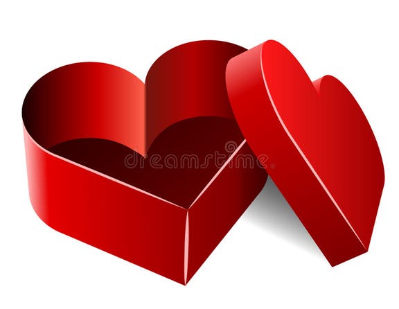 Empty Open Heart Shaped White Gift Box Stock Illustrations – 241 Empty ...