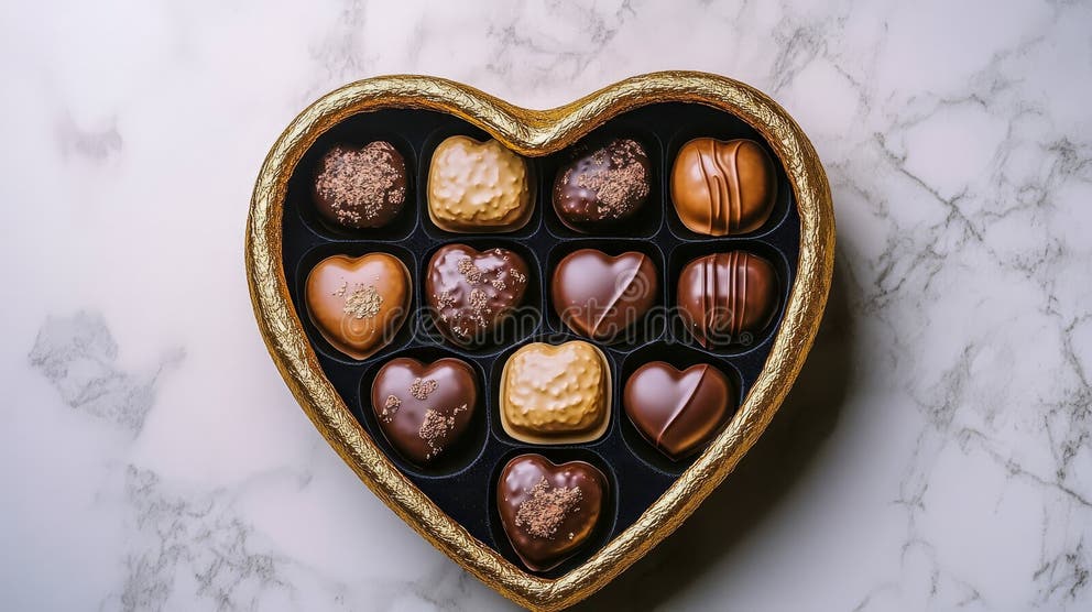 Heart Shaped Box of Chocolates Stock Image - Image of happiness ...