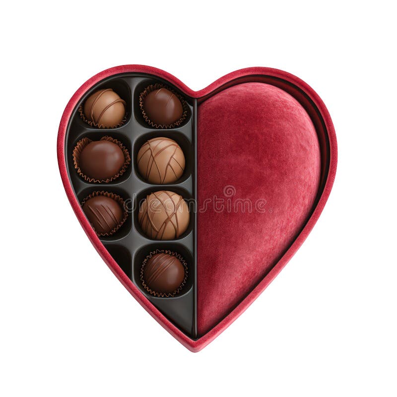 Heart-shaped Box Filled with Assorted Chocolate Truffles Perfect for ...