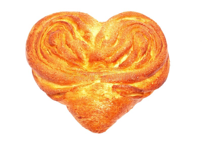 Heart shaped bun stock photo. Image of love, isolated - 30487460