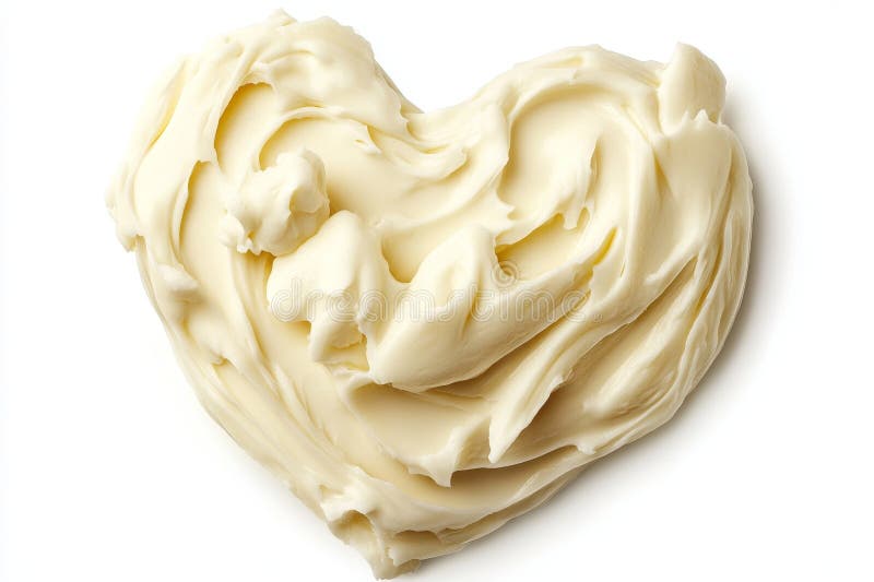 Heart-shaped Butter with Splashes and Swirls. Stock Image - Image of ...