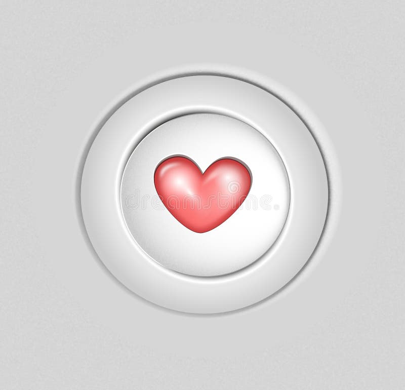 Heart shaped button stock illustration. Illustration of abstract ...