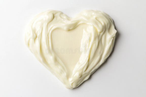 A Heart-shaped Cake with White Icing on a White Surface Stock Photo ...