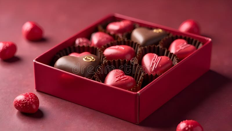 Heart-shaped Candies in an Open Box Stock Photo - Image of drink, food ...