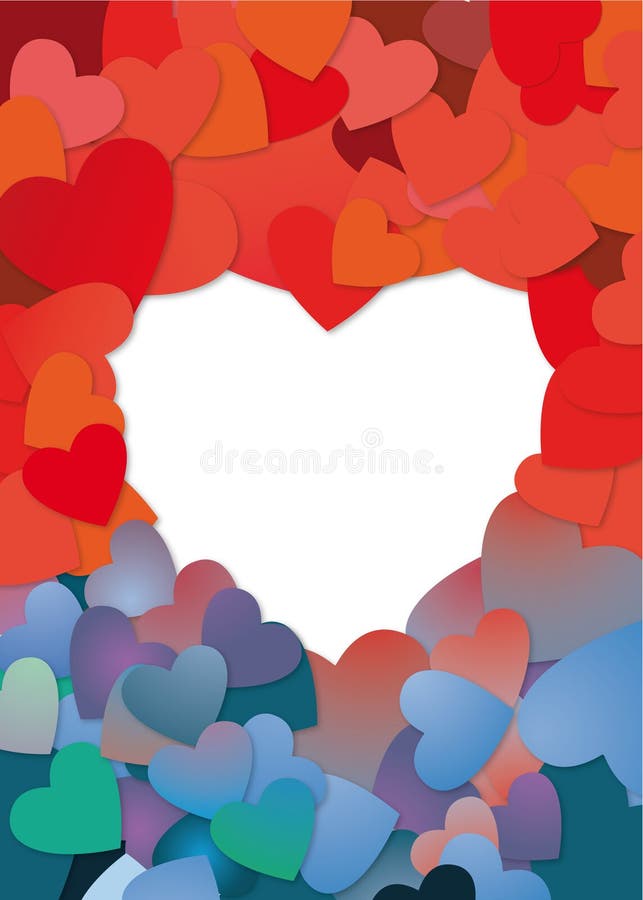 Heart shaped card stock vector. Illustration of 14th - 42598323