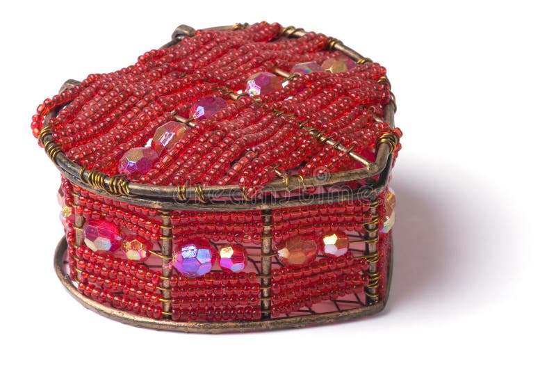 Heart-shaped Casket Isolated On White Stock Photo - Image of macro ...