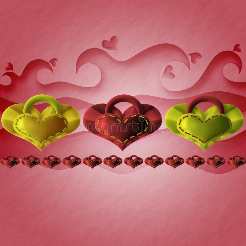 Heart Shaped Charms stock illustration. Illustration of modern - 36547339