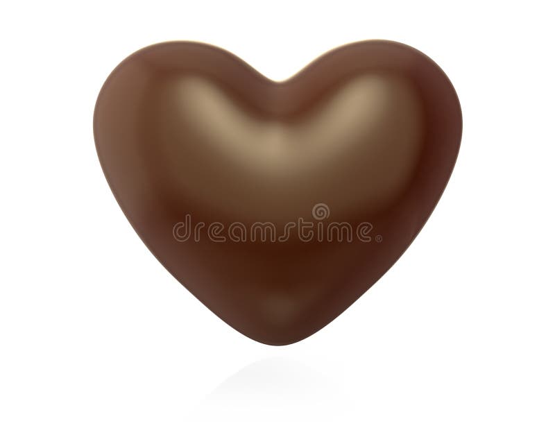 Heart Shaped Chocolate Candy Stock Illustration - Illustration of shape ...