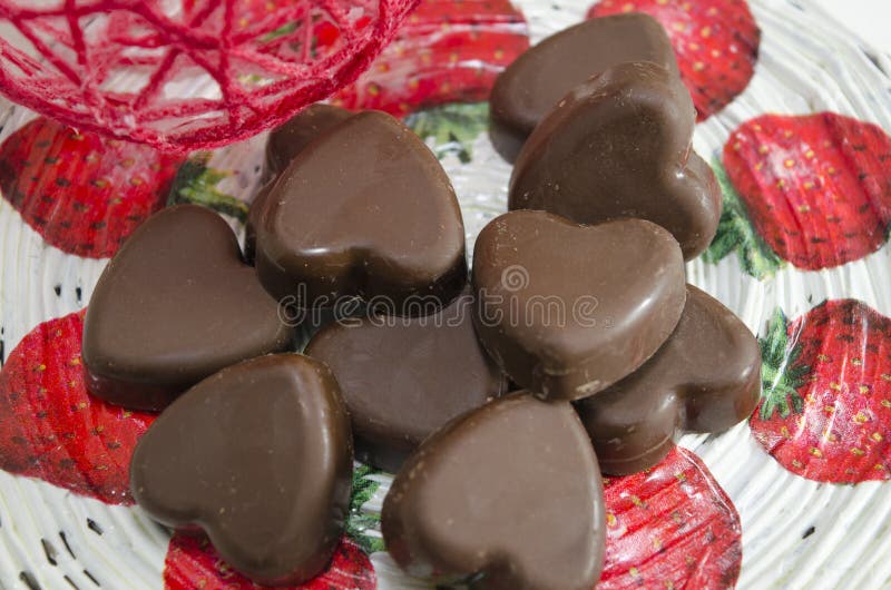 Heart shaped chocolate stock photo. Image of sugar, strawberry - 52812352