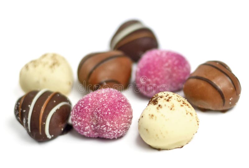 Heart Shaped Chocolate Truffles Stock Image - Image of objects, holiday ...