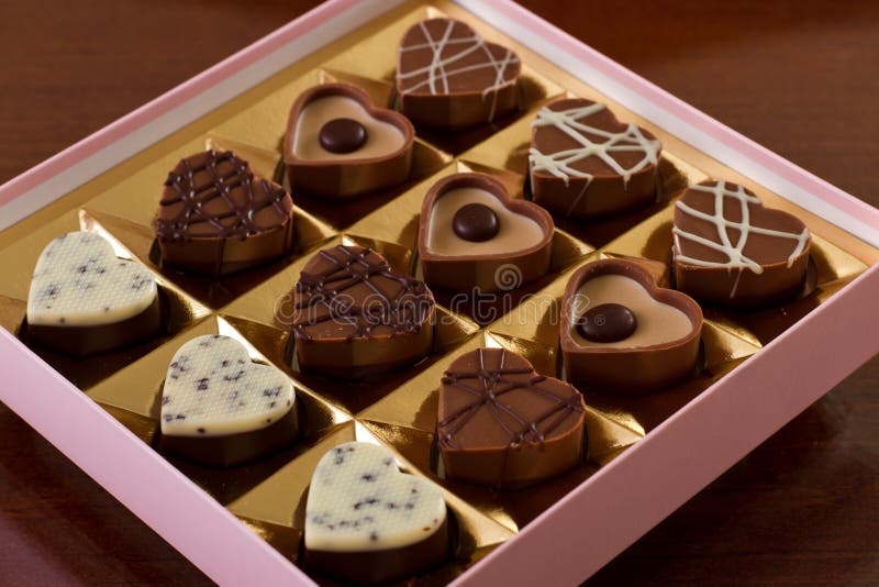 Heart shaped chocolates stock photo. Image of symbolic - 28773172