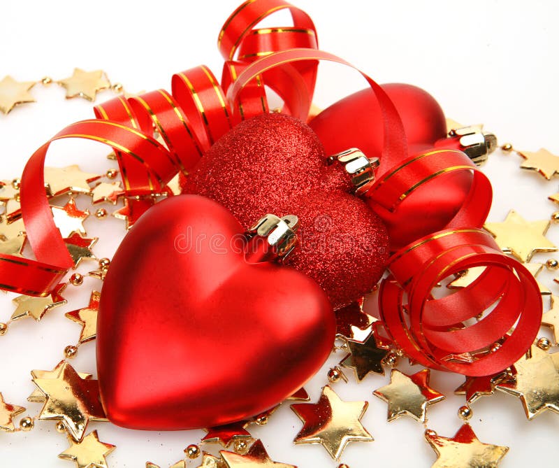 Heart Shaped Christmas Decoration Stock Photo - Image of spiral, shaped ...
