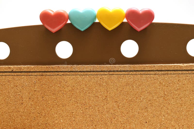 Heart-shaped Clip on a Cork Board Stock Photo - Image of clip ...