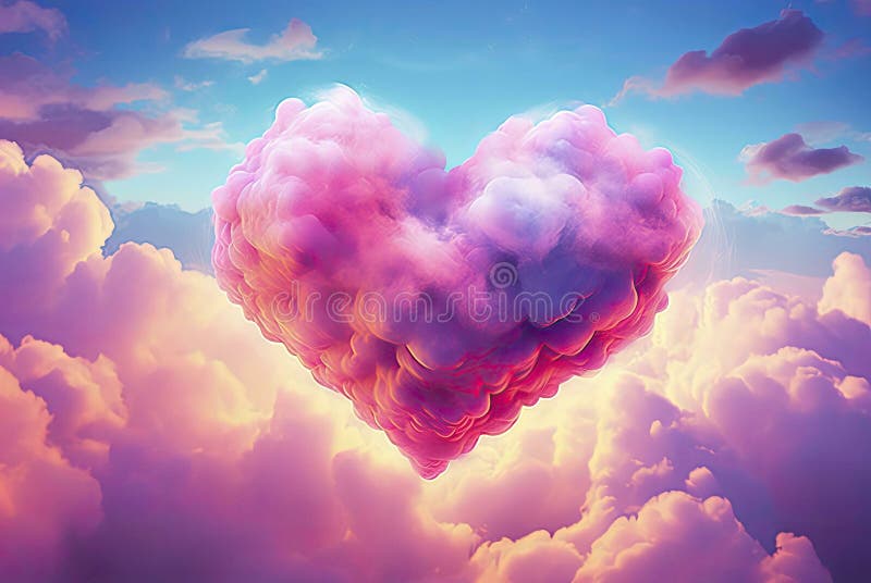 Heart Shaped Cloud Heart Shaped Clouds Heart in the Sky Stock ...