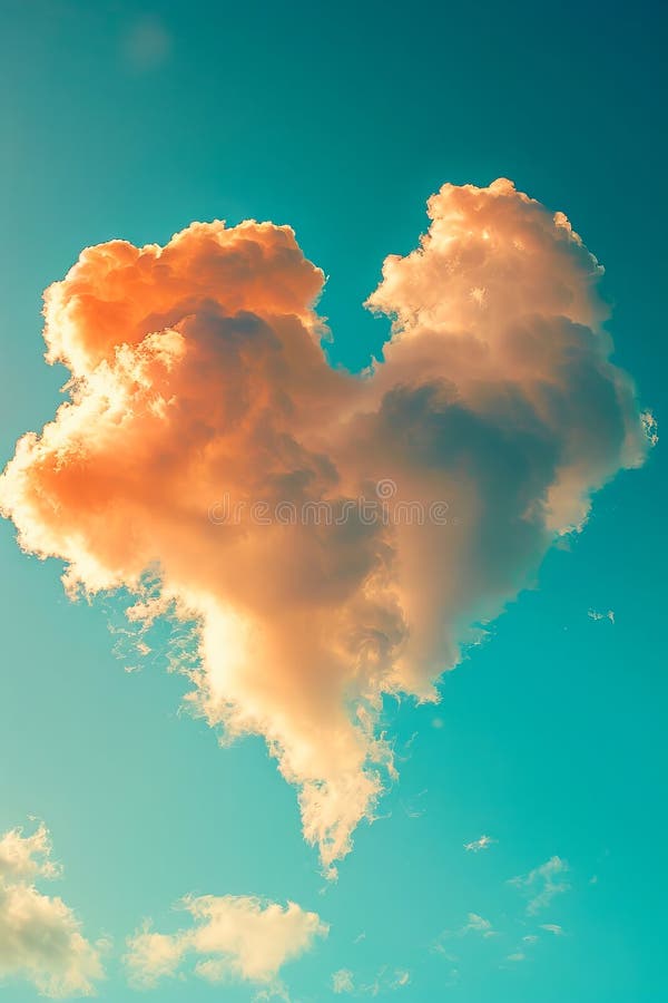 A Heart Shaped Cloud in the Sky Stock Photo - Image of shaped, cloud ...
