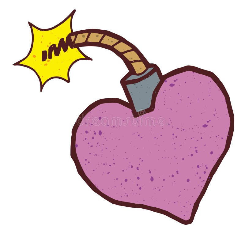 Heart shaped colorful bomb stock vector. Illustration of holiday - 48812629