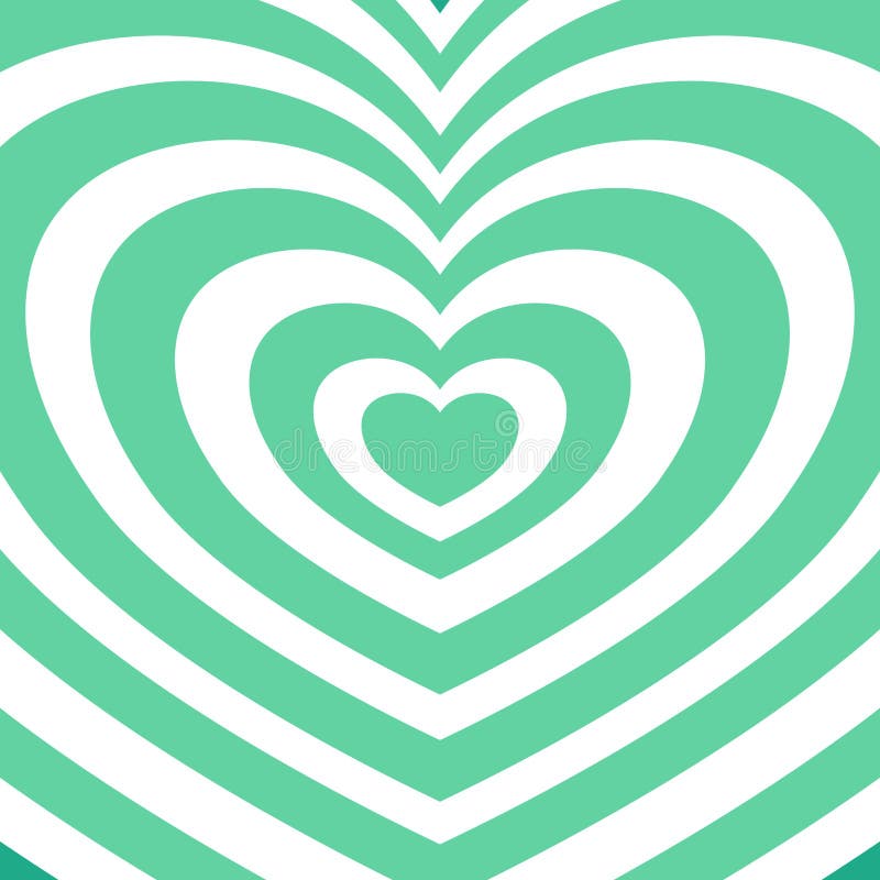 Heart-shaped Concentric Stripes Vector Background. Stock Vector ...