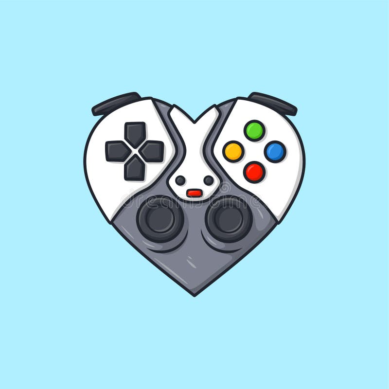 Heart Shaped Controller Joy Stik Cartoon Vector Stock Vector ...