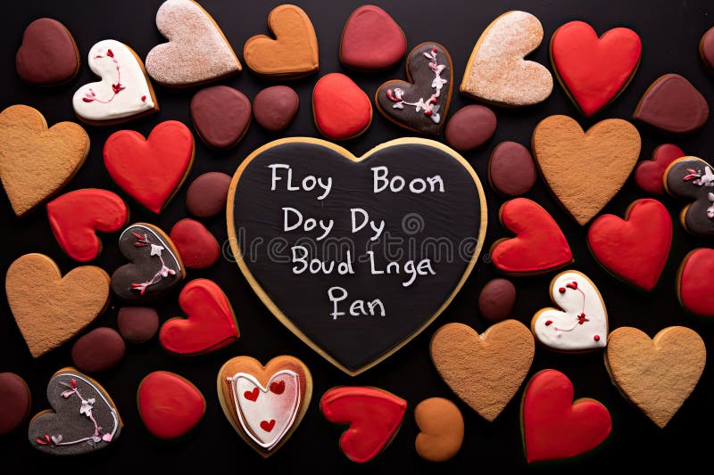 A Heart Shaped Cookie with a Message Written on it Created with ...