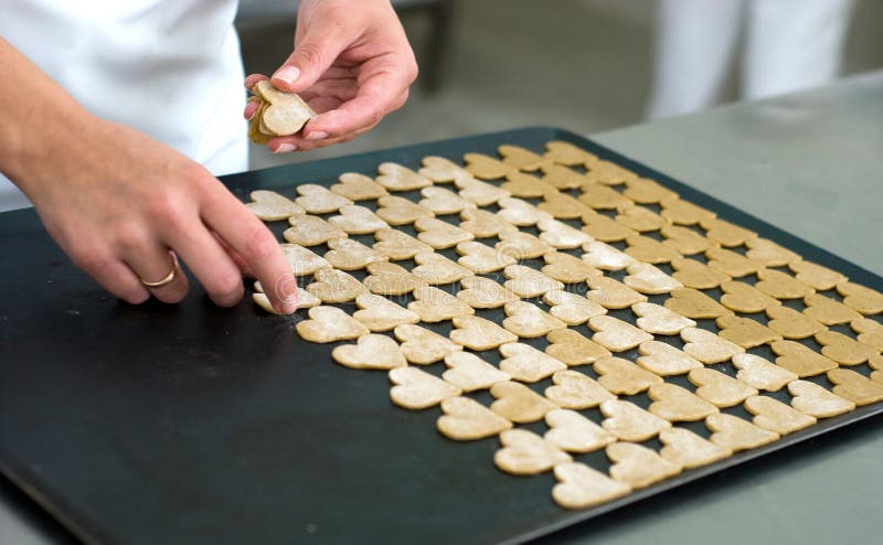 Heart-shaped cookies. stock photo. Image of baking, shape - 25754968