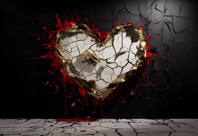 Heartbreak Explosion: Unleashed Emotions Stock Photo - Image of ...