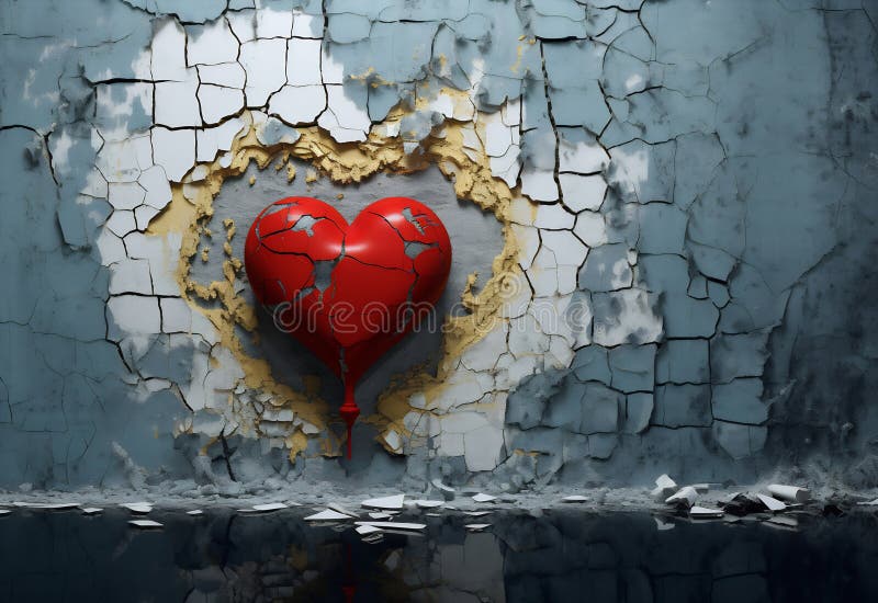 Heartbreak Explosion: Unleashed Emotions Stock Photo - Image of ...