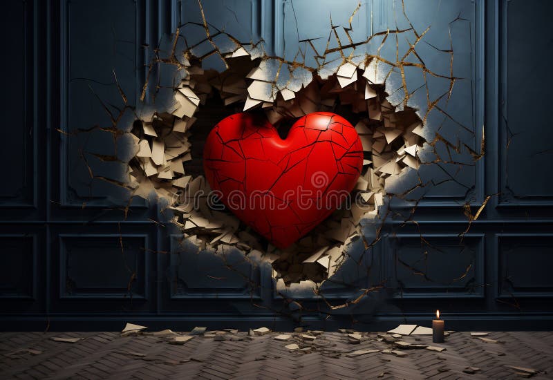 Heartbreak Explosion: Unleashed Emotions Stock Photo - Image of impact ...
