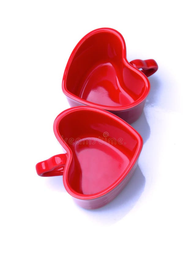 Heart shaped cups stock photo. Image of china, gift, graphic - 12209674