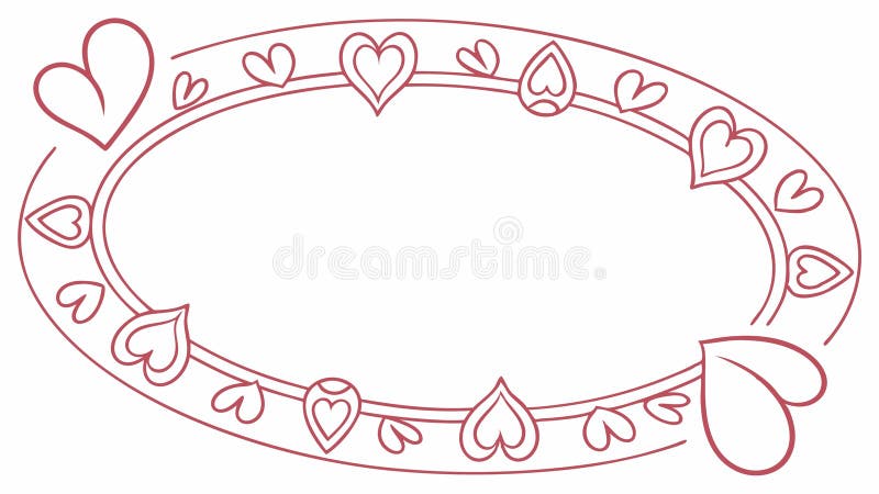 Heart Shaped Decorative Frame, Love Romance Design, Vector Design ...