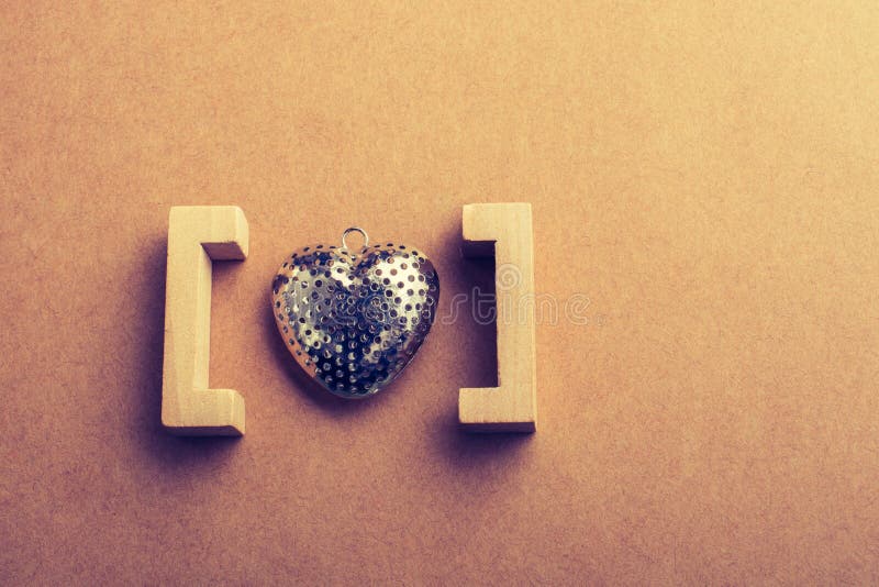 Heart Shaped Decorative Object in Brackets Stock Image - Image of ...